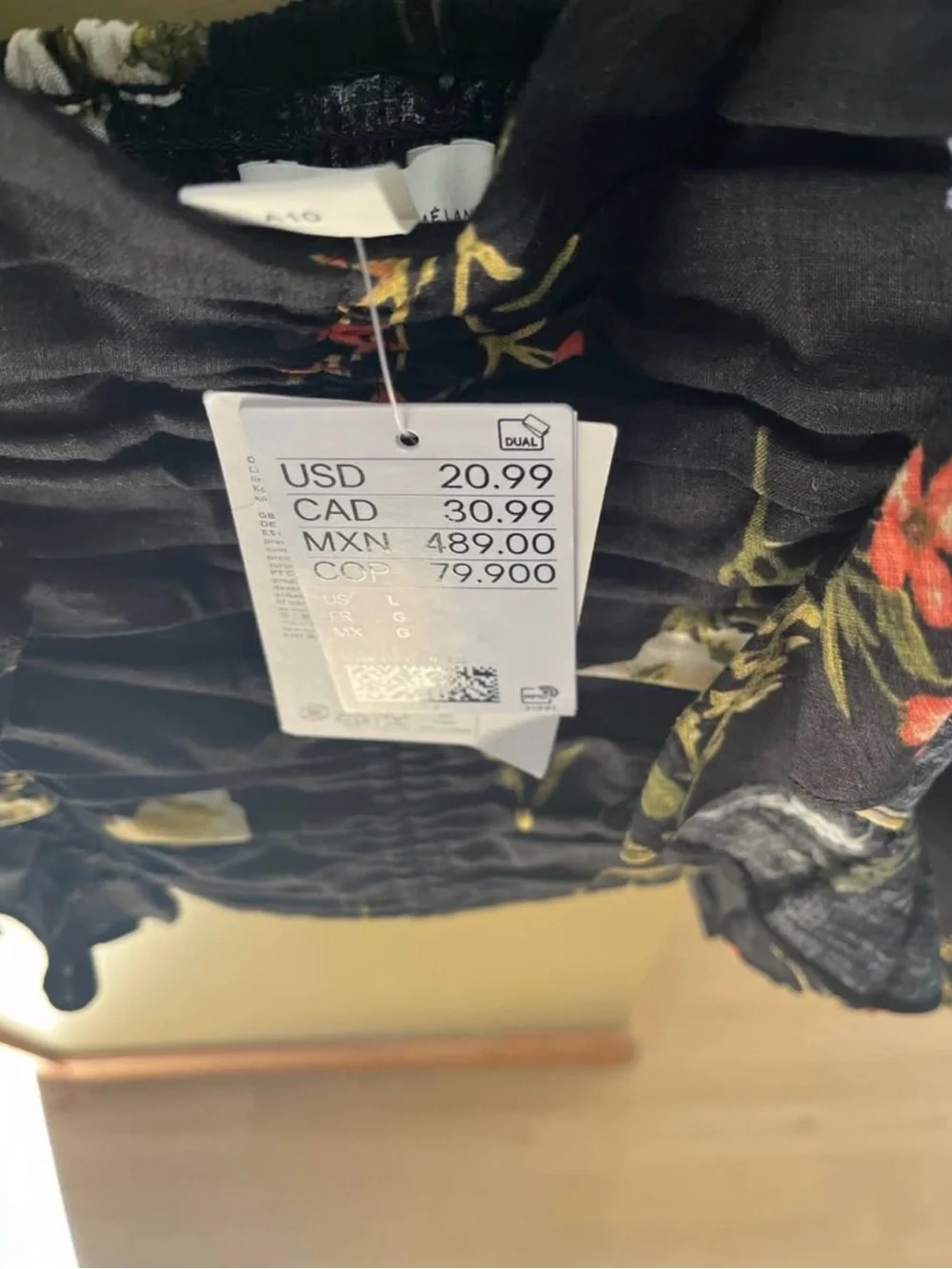 H&M | Tops | New Hm Black Floral Ruffled Crop Top | Poshmark
